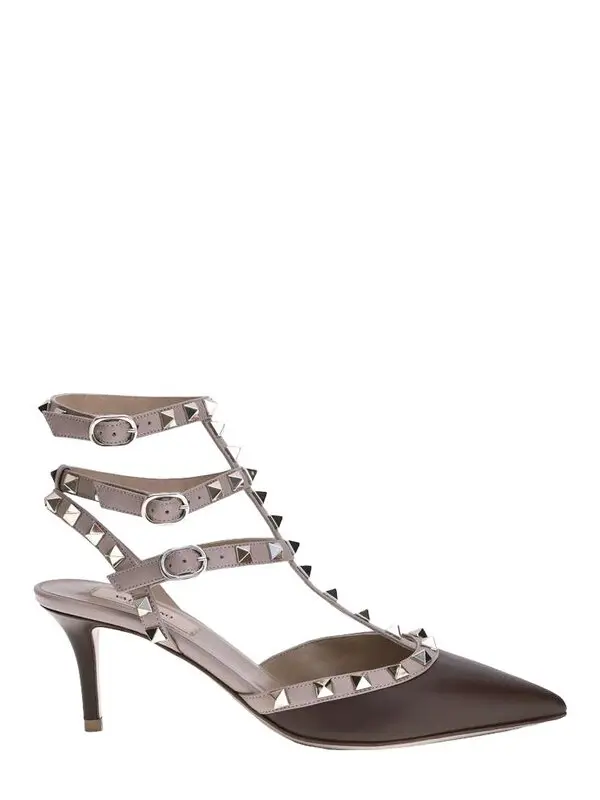 Valentino Garavani Leather Rockstud Pumps - Brown