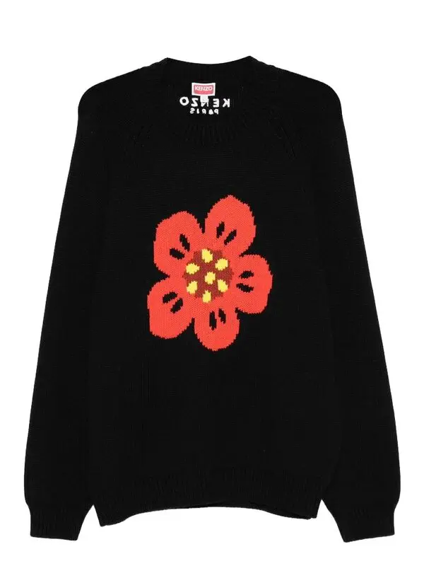 Kenzo Signature Boke Flower Knitwear - Black