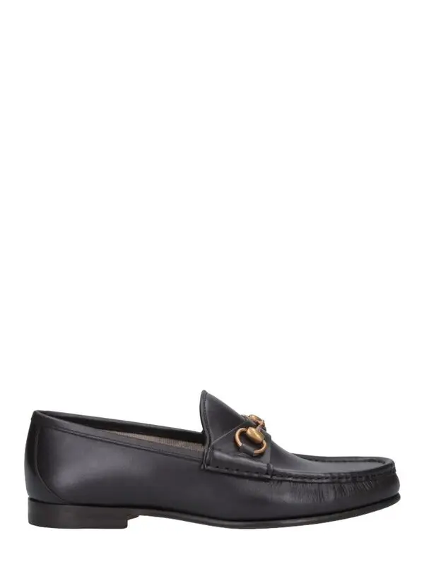 Gucci Leather Flat Loafer - Brown