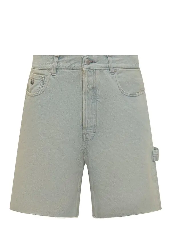 AMBUSH Raw Edge Denim Cargo Shorts - Blue