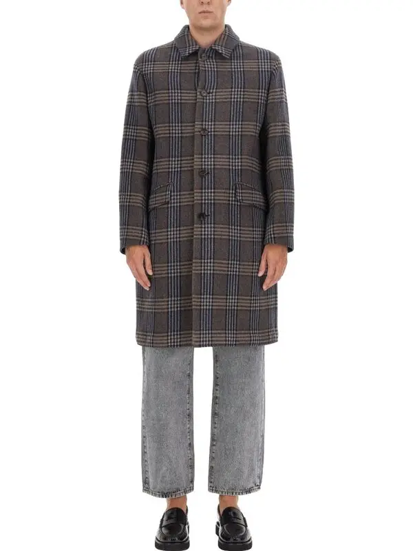Etro Plaid Wool-cashmere Coat - Blue