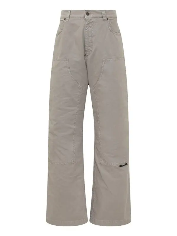 MSGM Wide Fit Pants - Grey