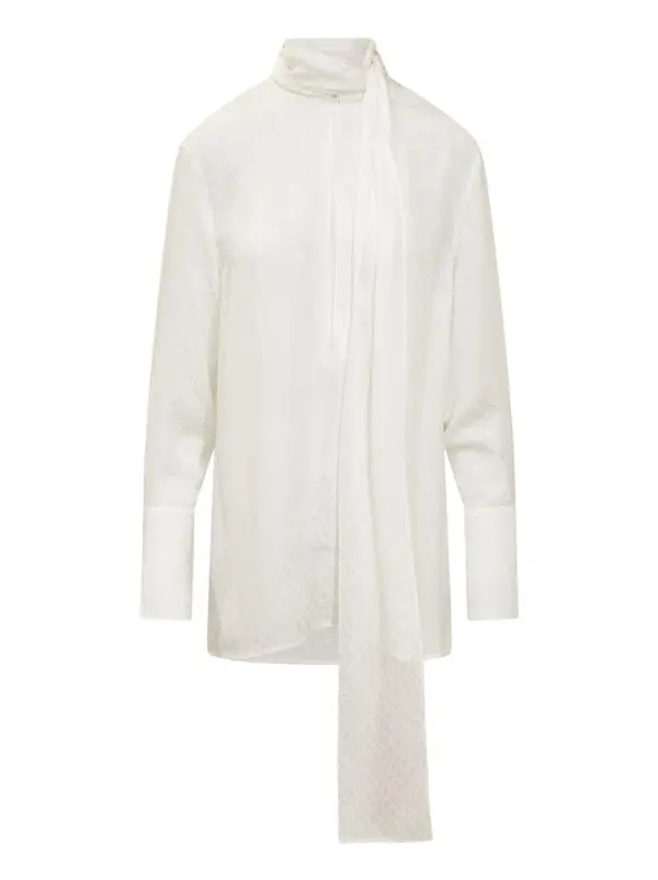 Givenchy Scarf Detailed Blouse - White