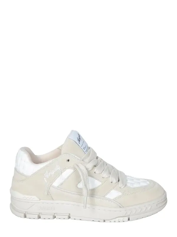 Axel Arigato Woven And Leather Sneakers - White