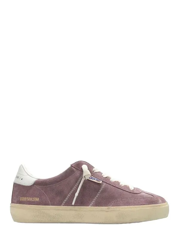 Golden Goose Panelled Suede Sneakers - Mauve/milk