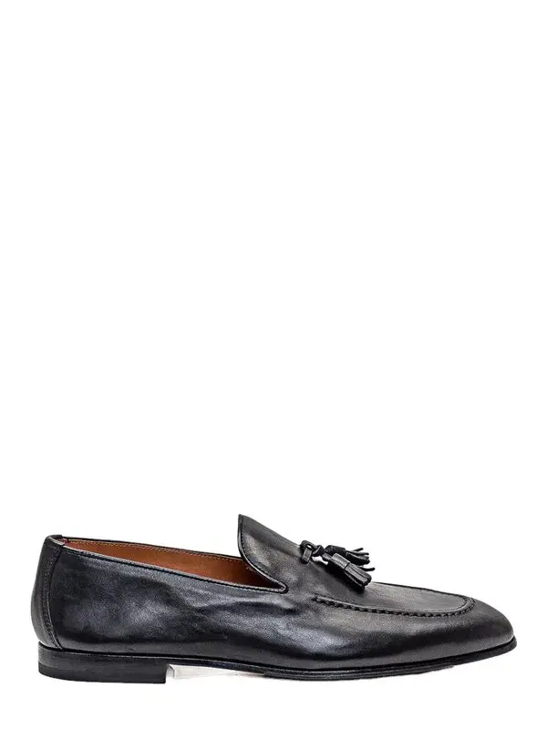 DOUCAL'S Leather Moccasins - Black