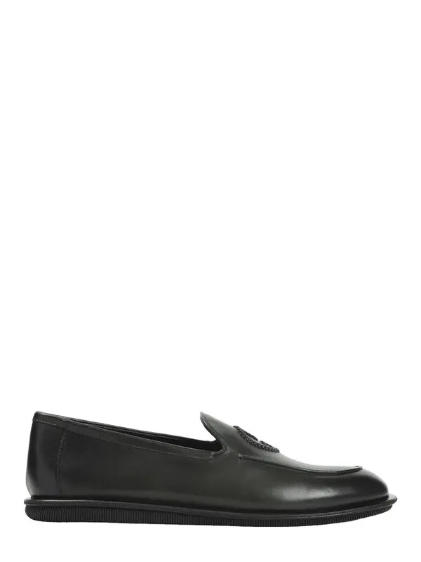 Giorgio Armani Lamb Leather Slippers - Green