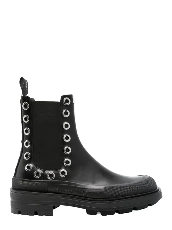 Alexander McQueen Tread Slick Leather Chelsea Boots - Black