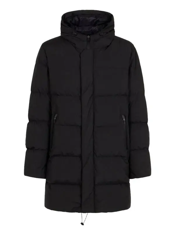 Herno Long Parka In 2 Layers Windstopper - Black