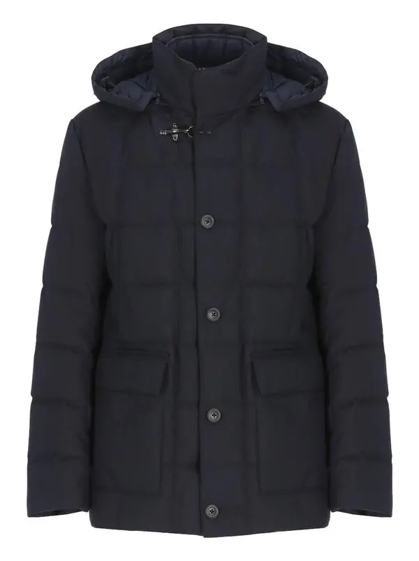 FAY Padded Quilted Jacket - Blue