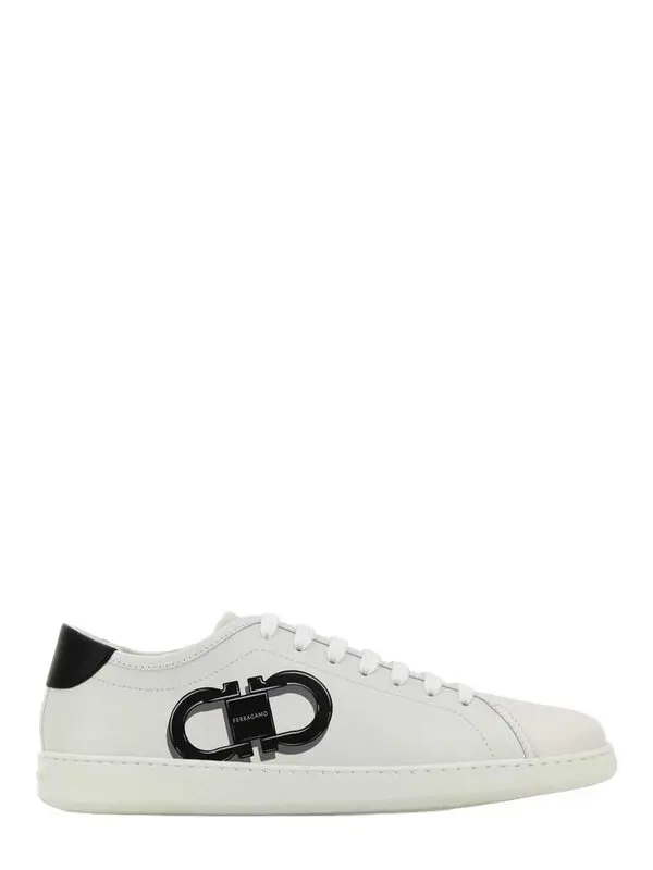 FERRAGAMO Leather Brandy 1 Sneakers - White