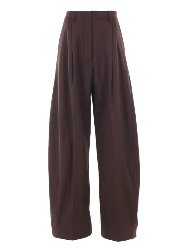 THE LATEST Wide-leg Trousers - Brown