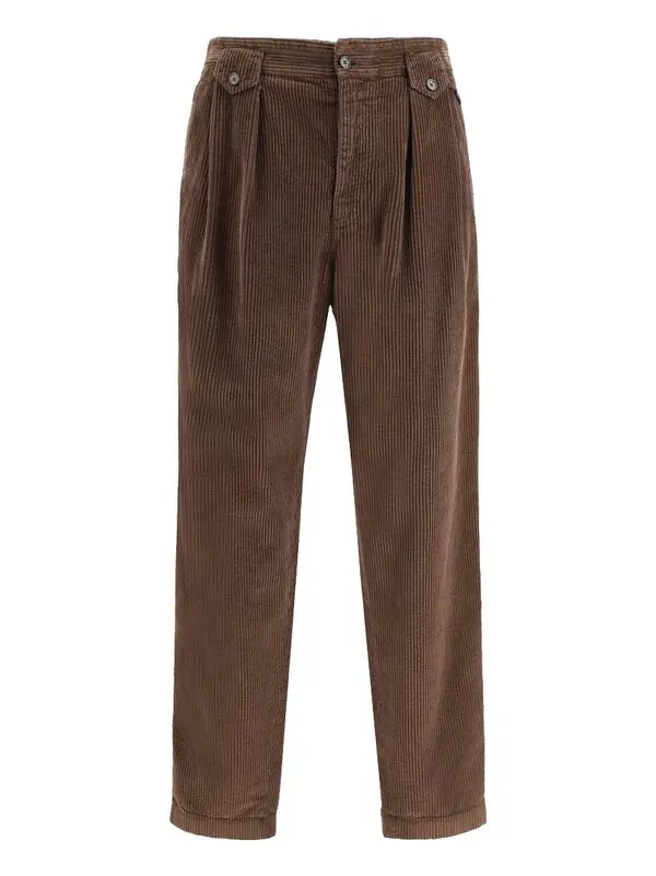 Dolce & Gabbana Baggy Corduroy Pants - Brown