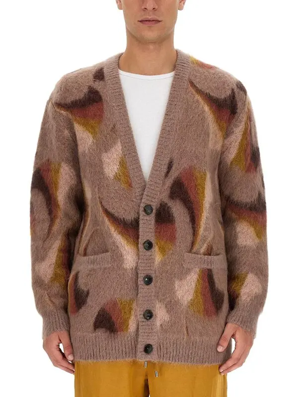 Etro V-neck Mohair-blend Cardigan - Multicolour