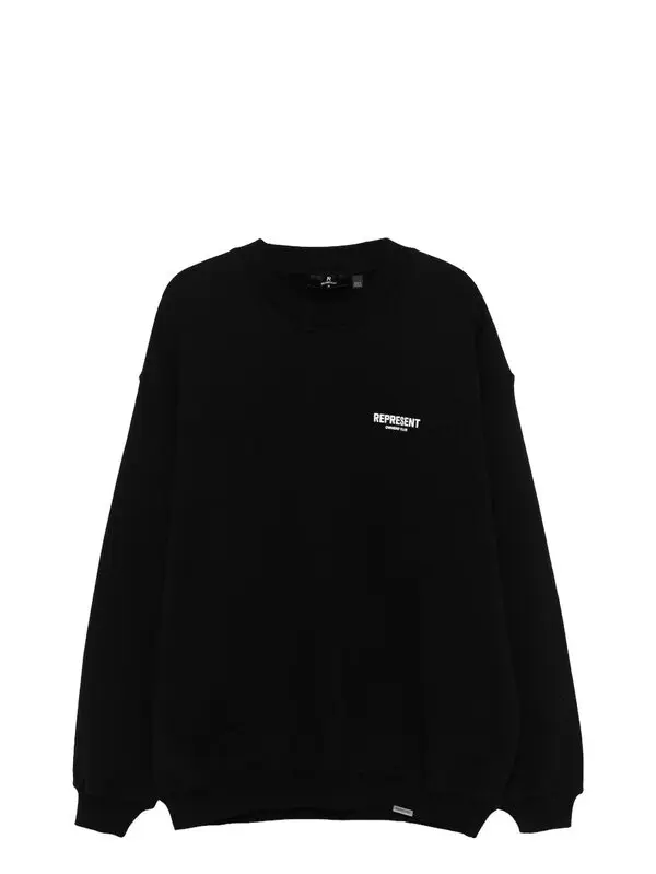 REPRESENT Logo-print Crewneck Sweatshirt - Black