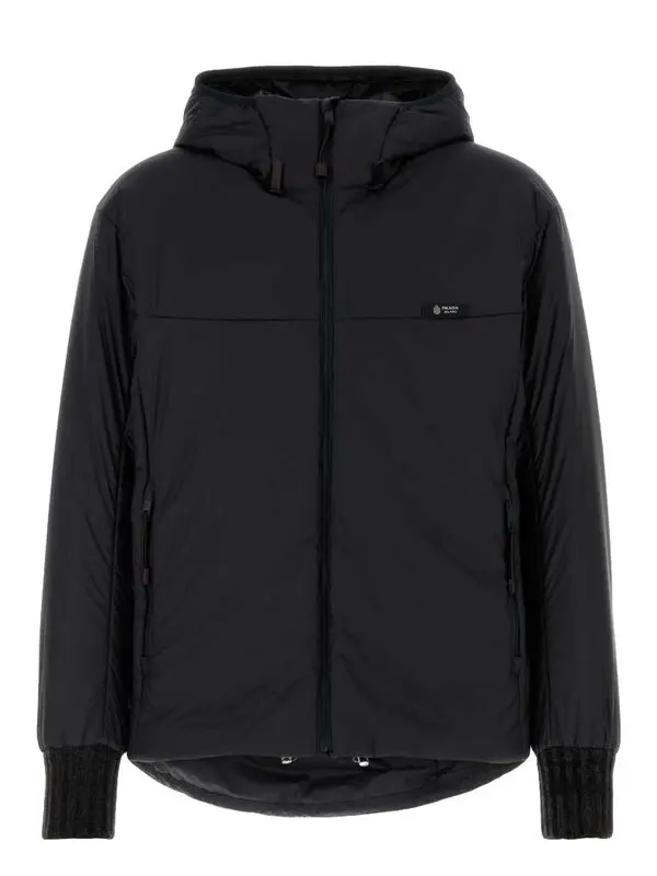 Prada Charcoal Re-nylon Padded Jacket - Grey