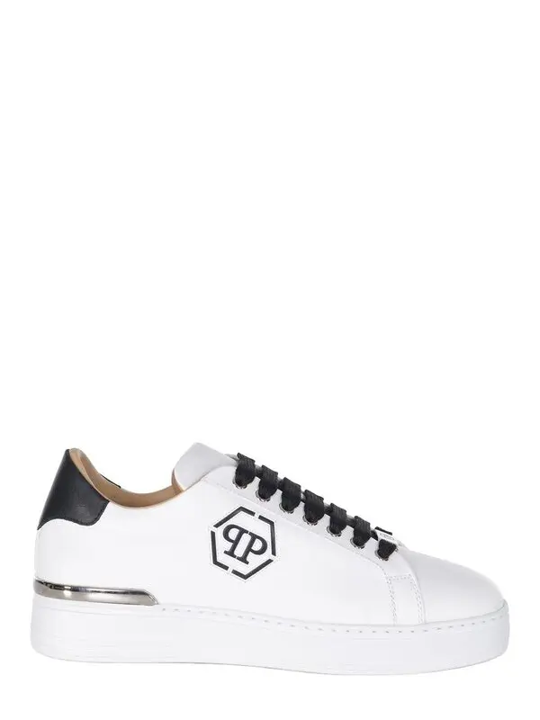 Philipp Plein Leather Sneakers - White