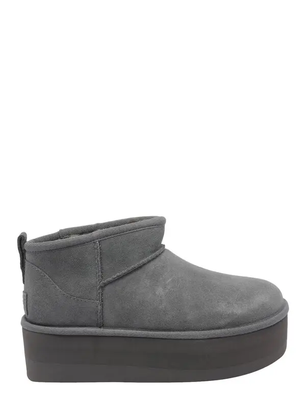 UGG Classic Ultra Mini Platform Booties - Grey