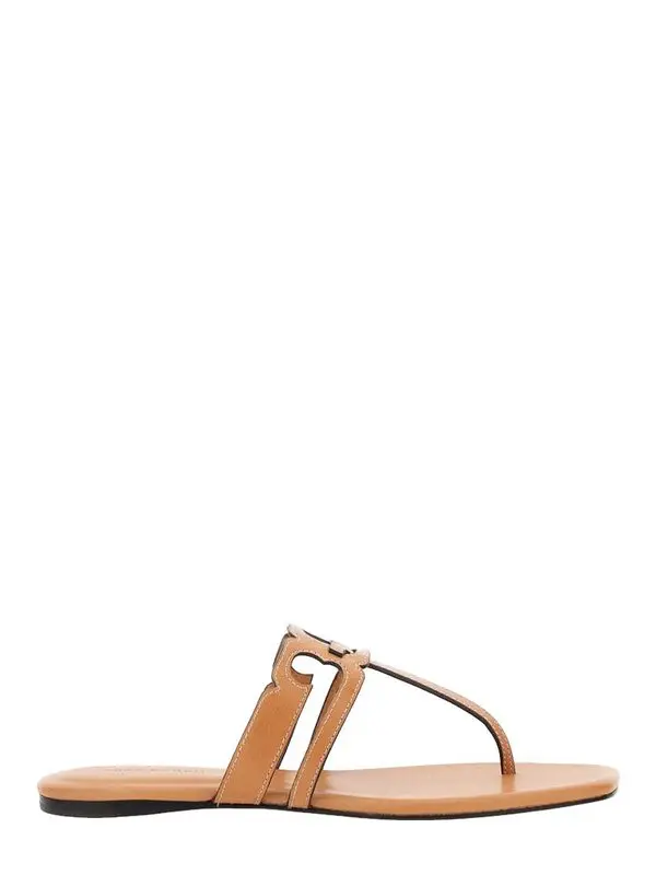 Tory Burch Ines Leather Thong Sandals - Brown