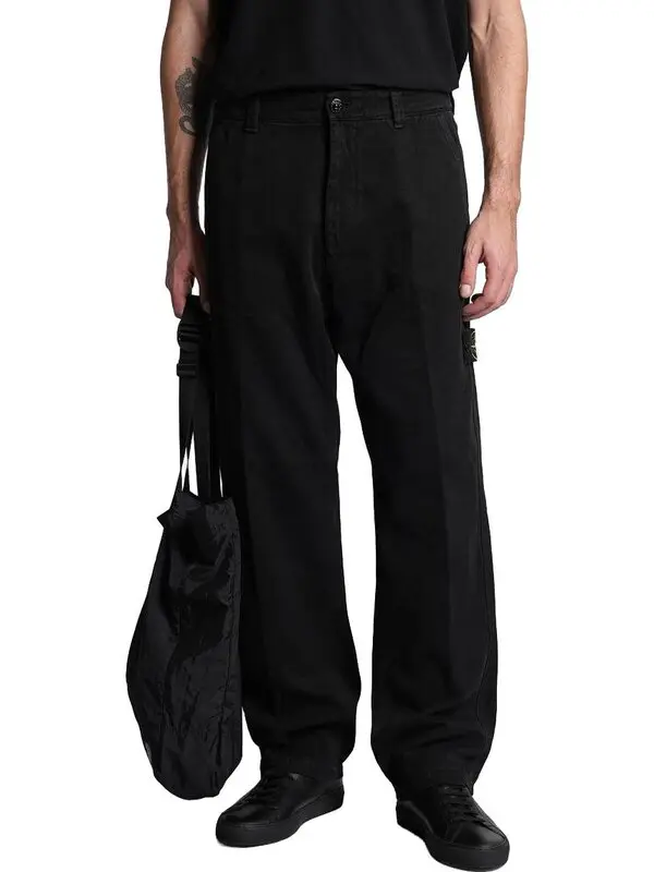 Stone Island Cotton Pants - Black