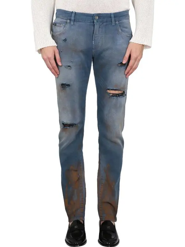 Dolce & Gabbana Skinny Fit Jeans - Multicolour