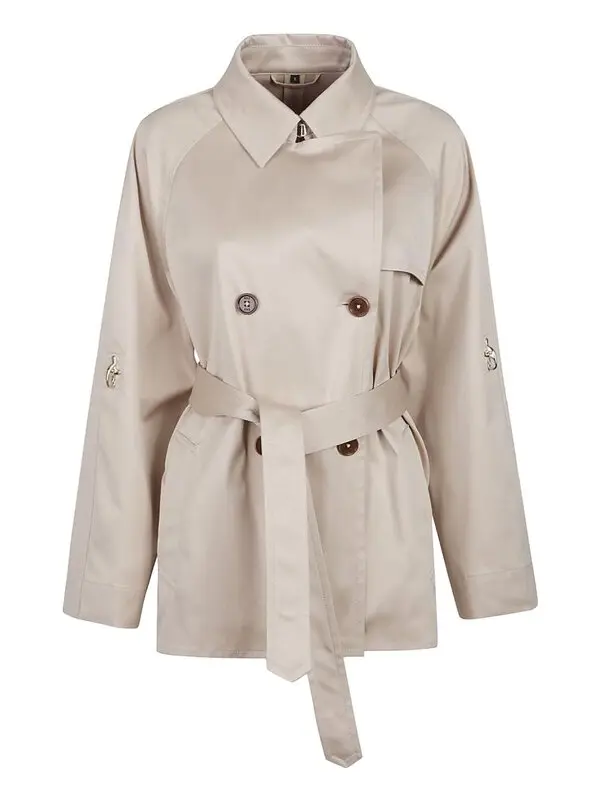 FAY City Short Trench Coat - Beige