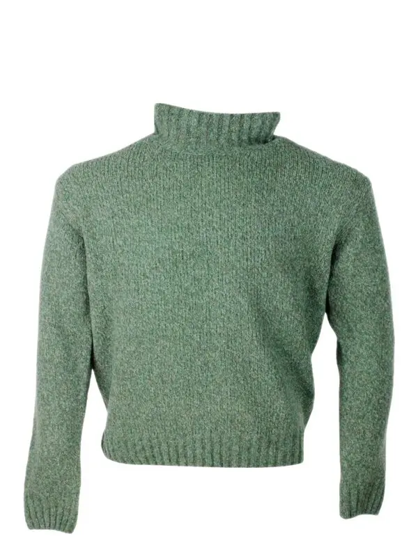 04651/ A TRIP IN A BAG Turtleneck Sweater - Verde Mistletoe
