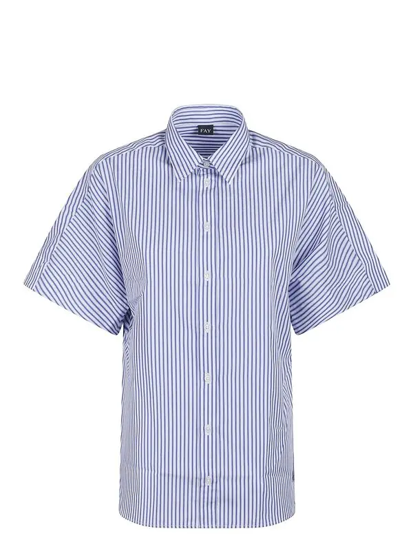 FAY Short Sleeve Shirt - Blue