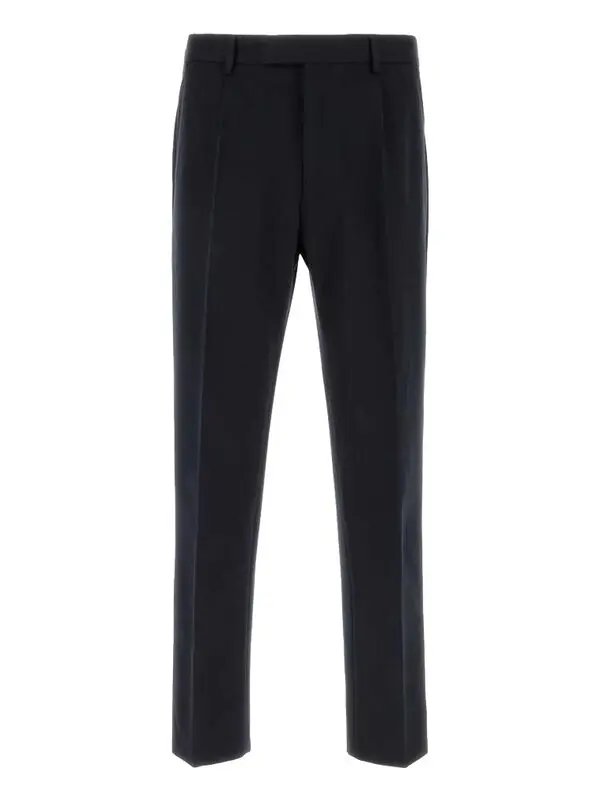 Zegna Cotton-wool Blend Pants - Blue