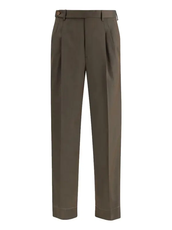Brioni Wide-leg Capri Pants - Brown