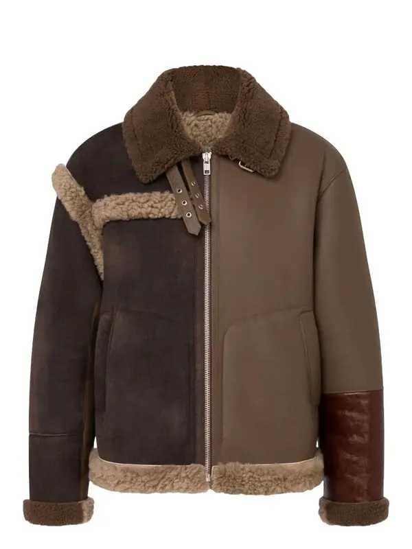 Moschino Jacket With Buckle Collar Detail - Multi Brown