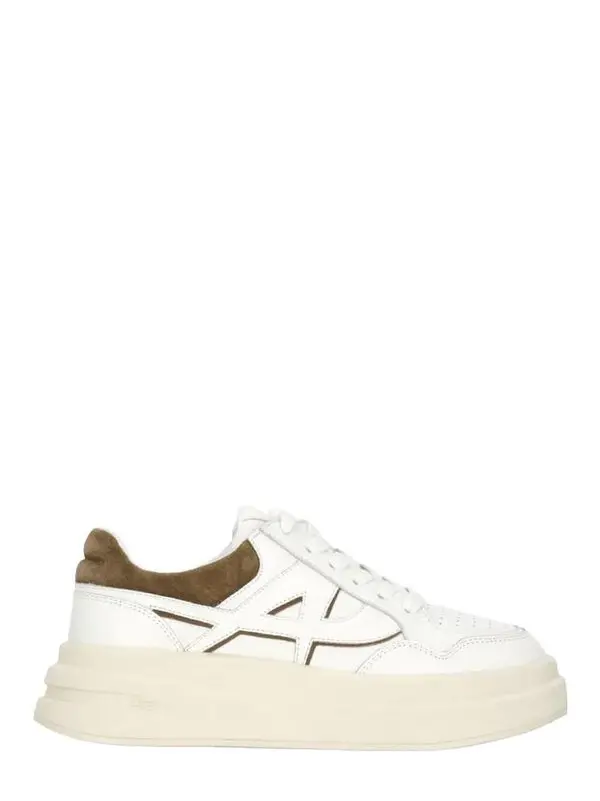 Ash Leather Platform Sneakers - Beige