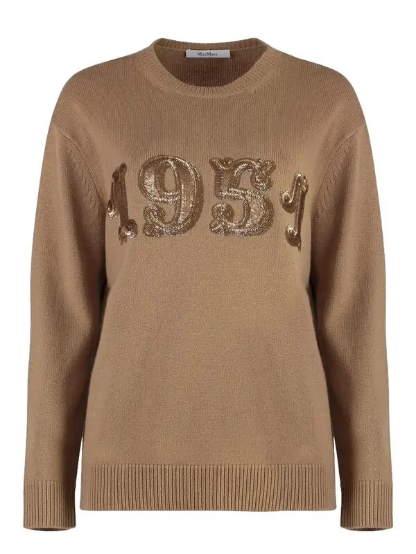 Max Mara Plata Wool And Cashmere Sweater - Brown