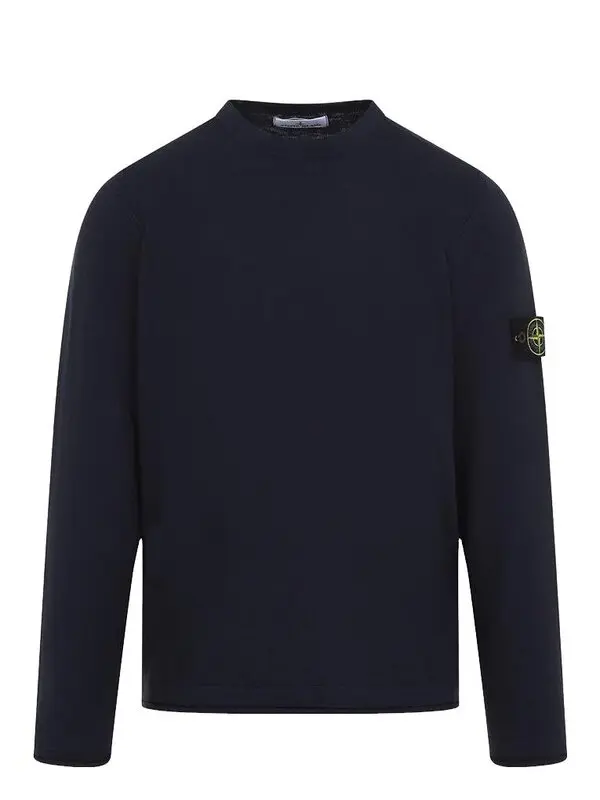 Stone Island Virgin Wool Sweater - Blue