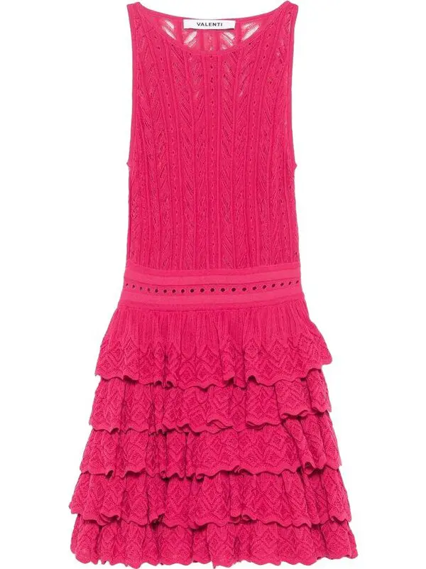 ANTONINO VALENTI Victoria Pointelle Knit Dress - Pink