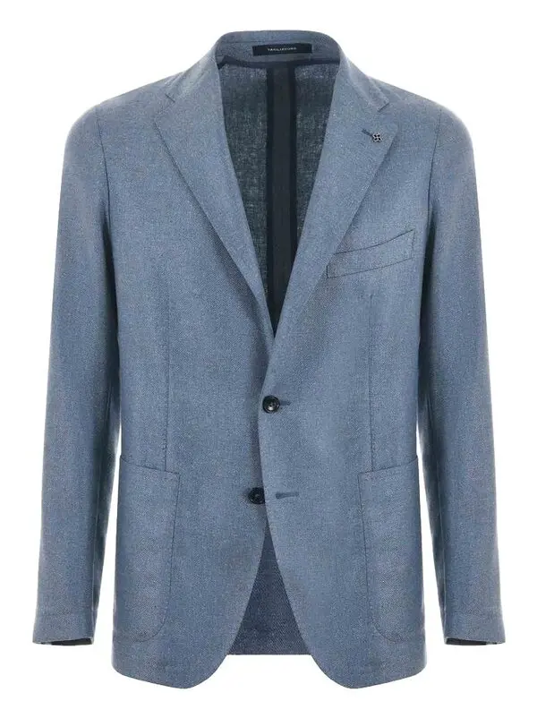 Tagliatore Silk Twill Jacket - Celeste Polvere