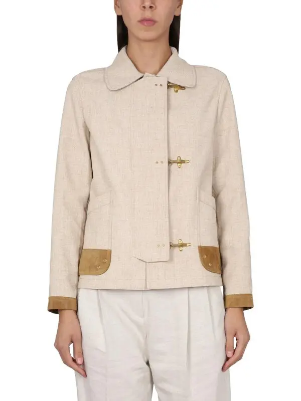 FAY Three-hook Jacket - Beige