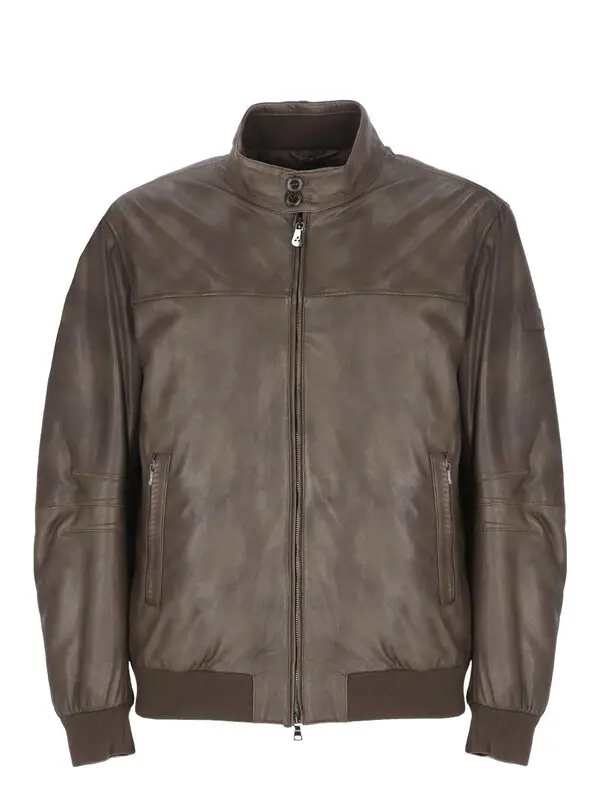 Peuterey Leather Jacket - Brown