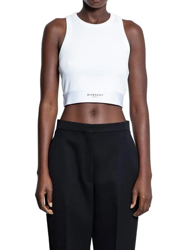 Givenchy Cropped Tank Top - White