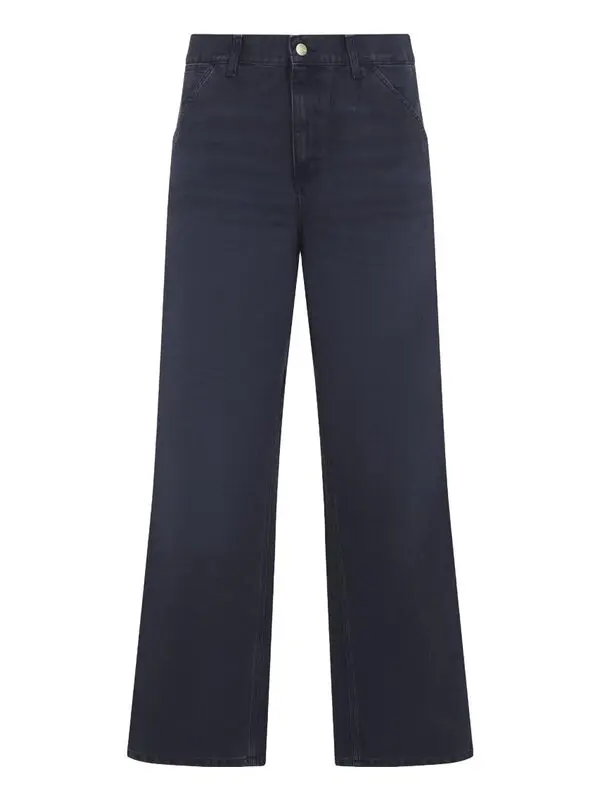 Carhartt Work In Progress Single Knee Cotton Pants - Blue