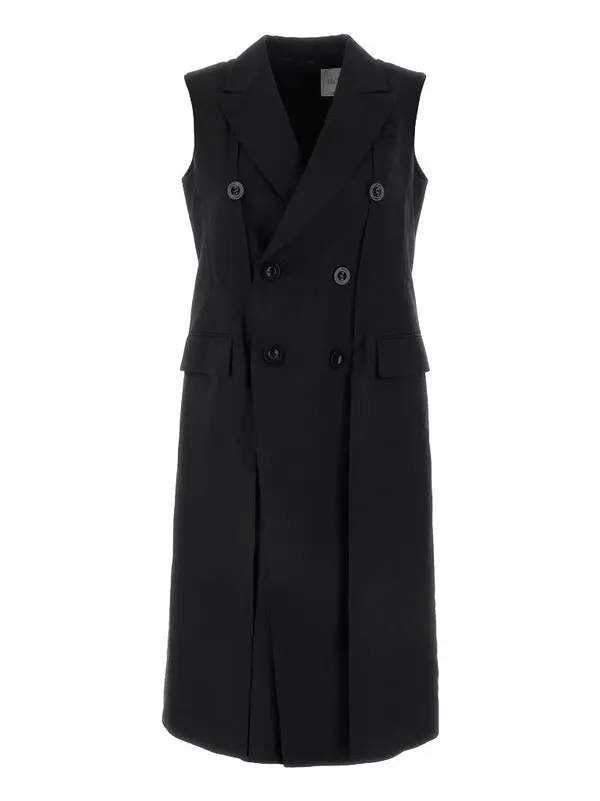 Sacai Suiting Long Vest - Black
