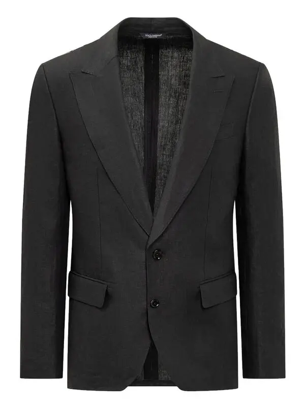 Dolce & Gabbana Linen Jacket - Black