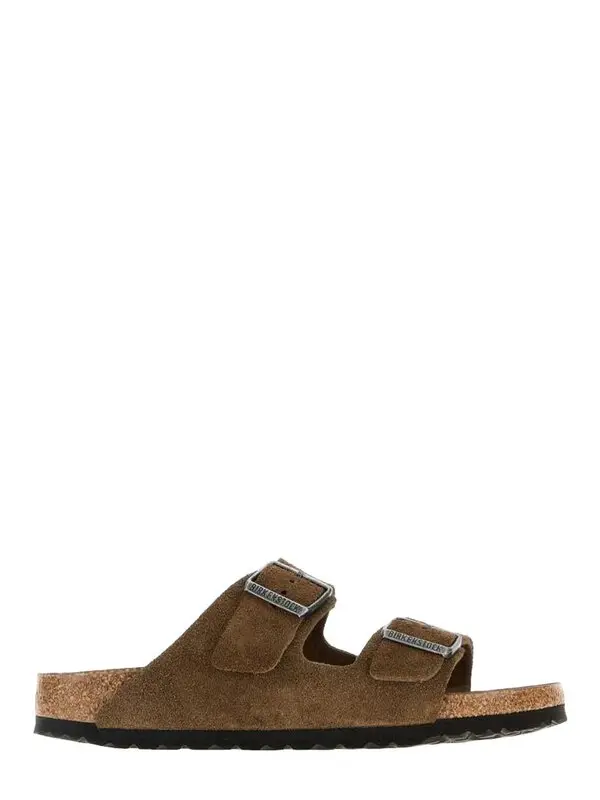 BIRKENSTOCK Arizona Suede Slippers - Brown