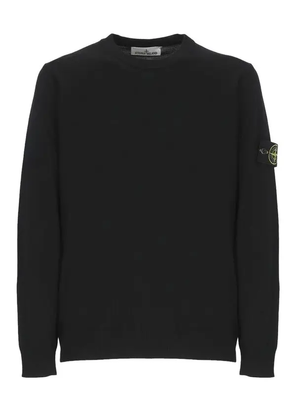 Stone Island Wool Sweater - Black