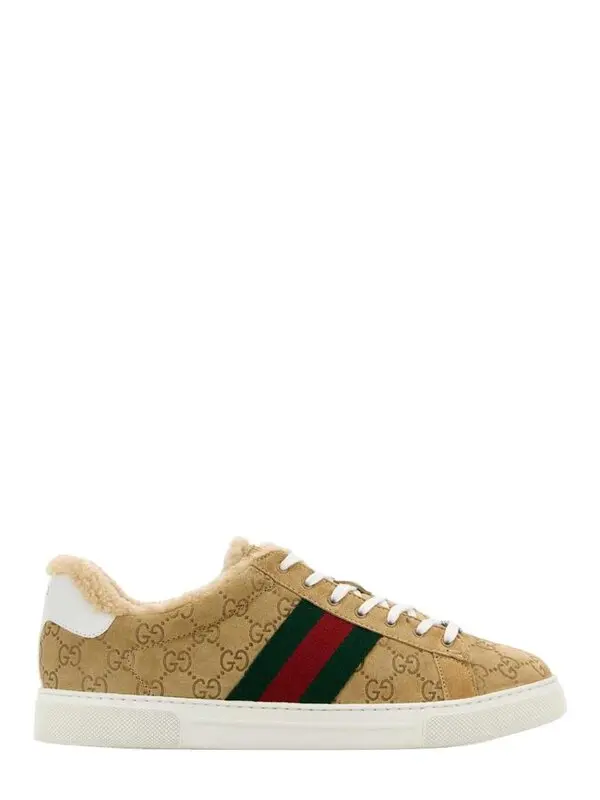 Gucci Ace Suede Sneakers - Brown