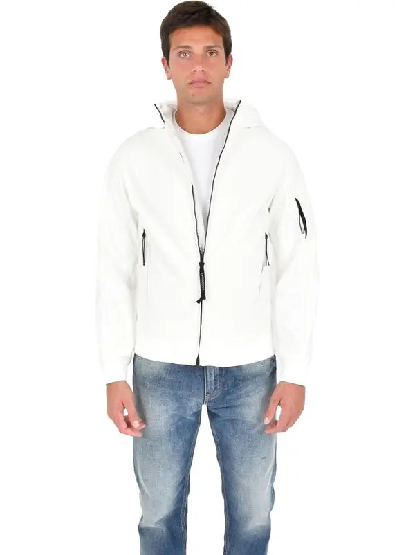 C.P. COMPANY Jacket With Lens Detail - White