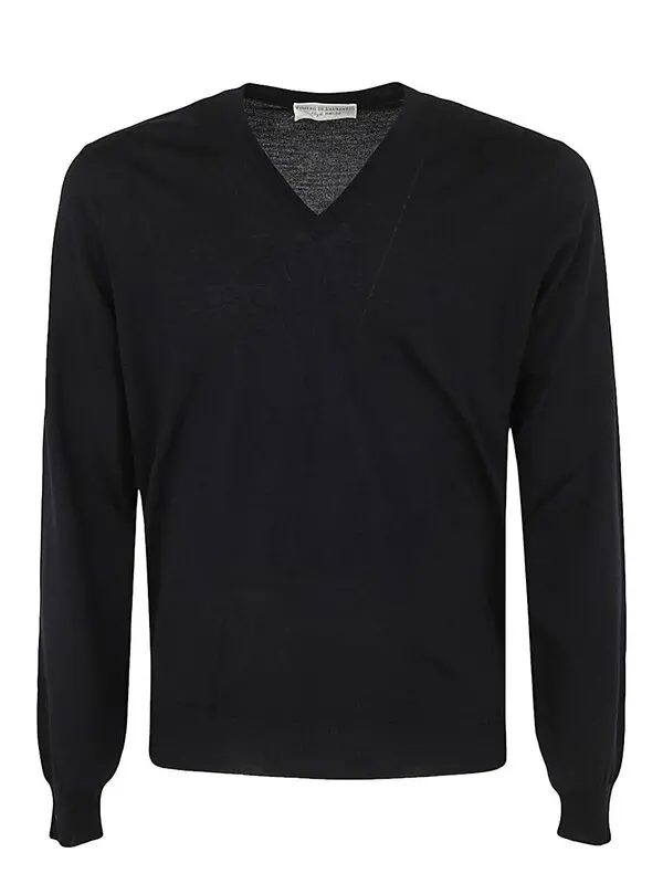 FILIPPO DE LAURENTIIS Royal Merino V-neck Sweater - Grey