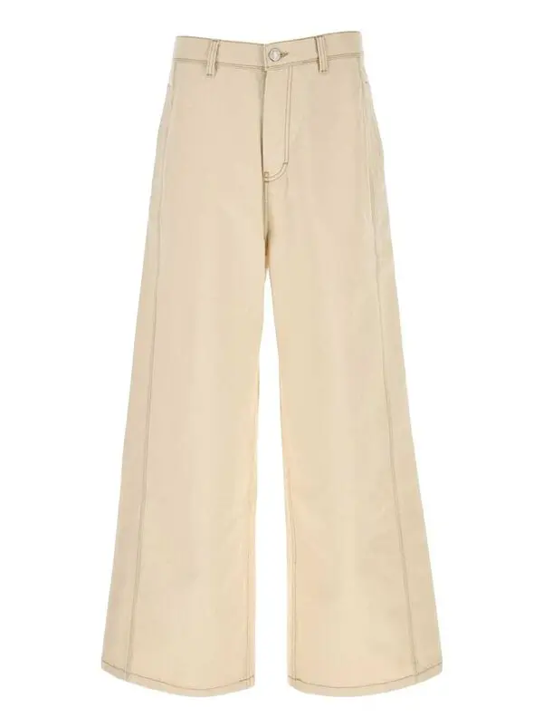 Ami Wide-leg Denim Pants - White