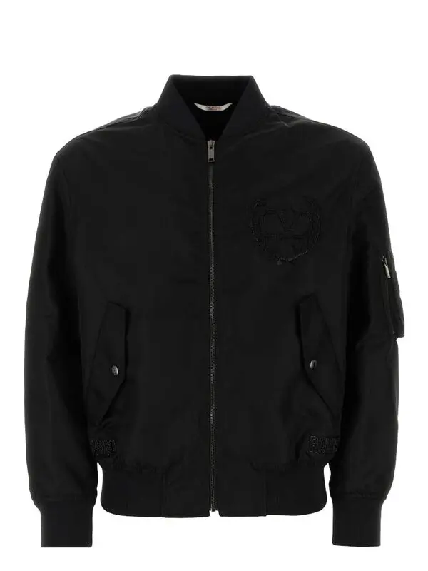 Valentino Garavani Nylon Bomber Jacket - Black