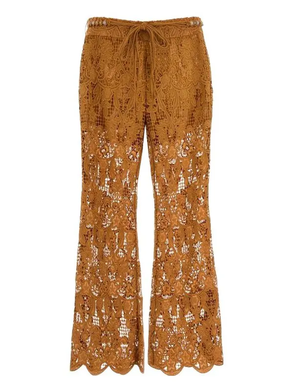 Zimmermann Coco Lace Pants - Orange